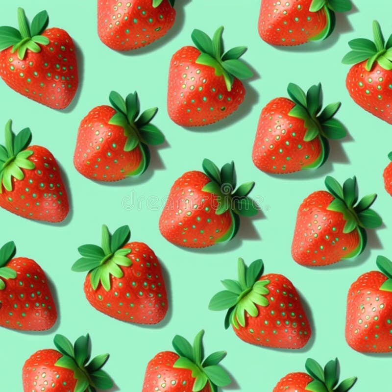 Strawberry themed pattern stock illustration. Illustration of pattern ...