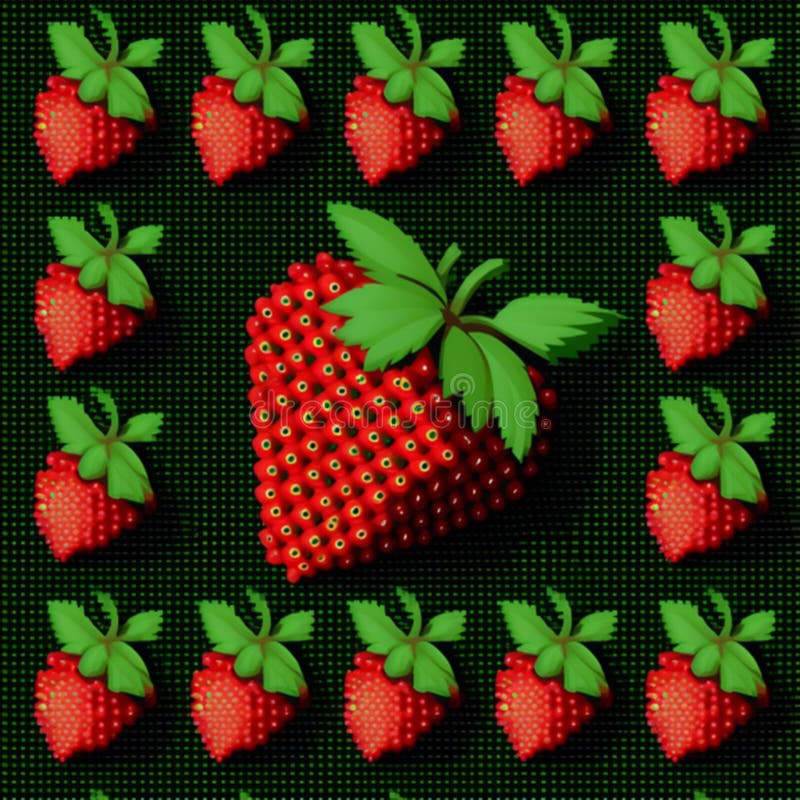 Strawberry themed pattern stock illustration. Illustration of accessory ...