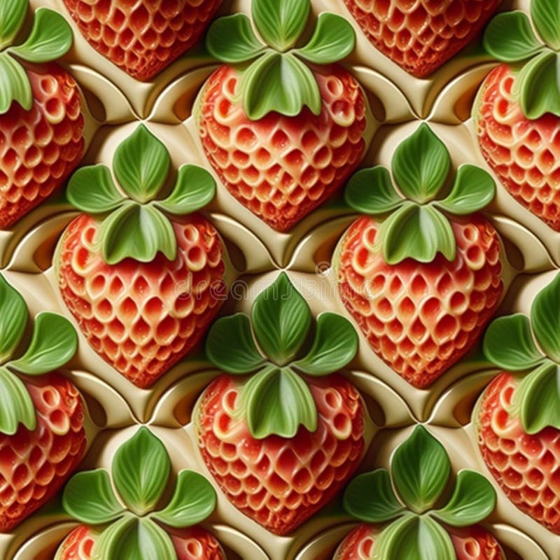 Strawberry themed pattern stock illustration. Illustration of sweet ...