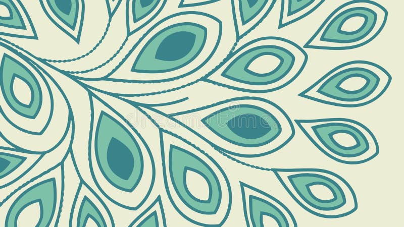 Pattern of Stylized Peacock Feathers Illustration, Vector Design ...