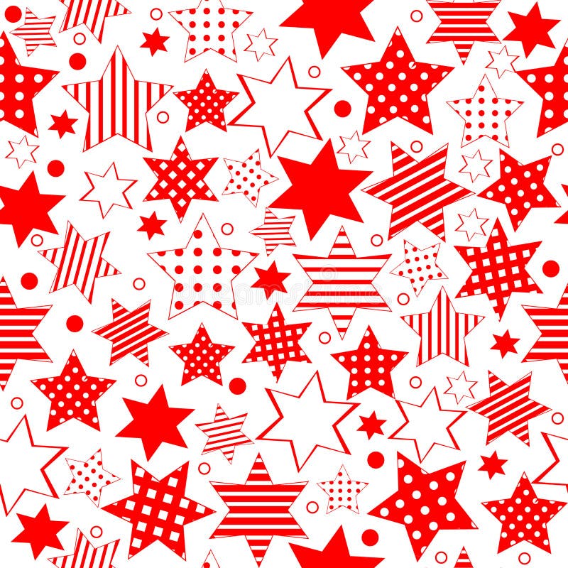 Pattern with Stylized Stars Stock Illustration - Illustration of ...