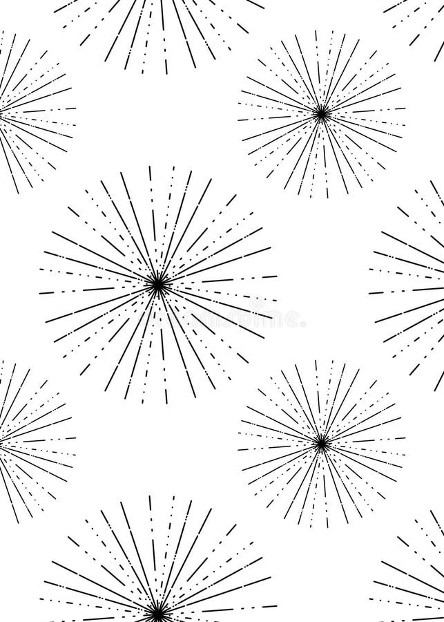 Pattern of Sun Rays with Black Stock Vector - Illustration of ...