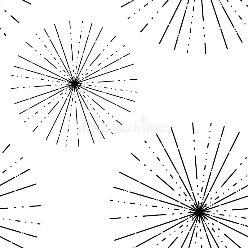 Pattern of Sun Rays with Black Stock Vector - Illustration of abstract ...