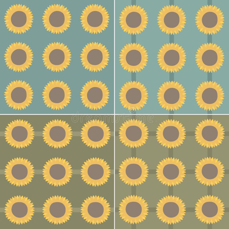 Sunflower checkerboard stock vector. Illustration of summer - 6635911