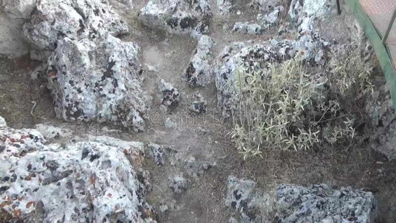 Pattern on the Surface of a Large Stone Stock Footage - Video of rock ...