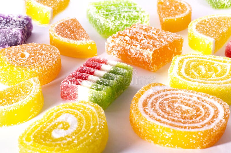 A Pattern of Sweets, Jelly Candies of Different Shapes and Colors Stock ...