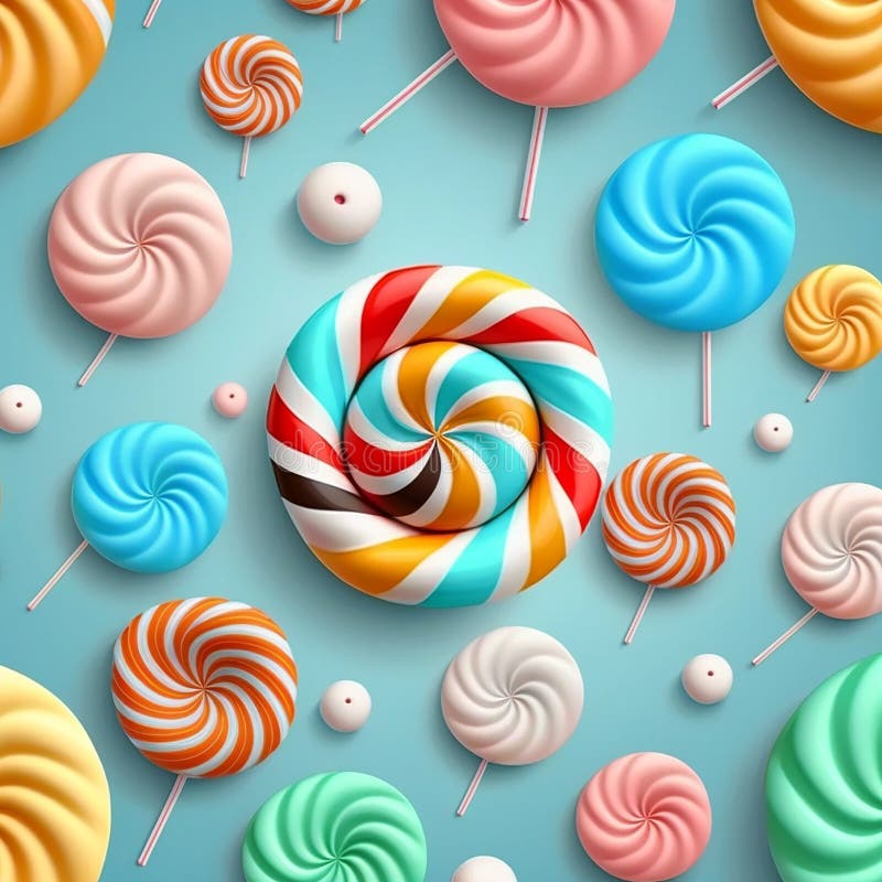 Pattern with Sweets from Sweets 2 Stock Illustration - Illustration of ...