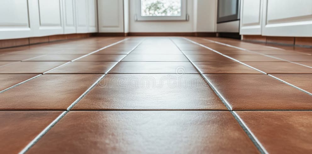 A Pattern of Terracotta Tiles in Diagonal Squares, with Each Tile ...