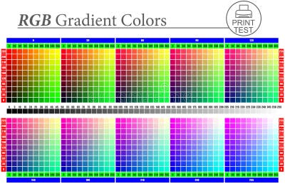 Test Pattern for Printers in RGB Color Model Stock Vector ...