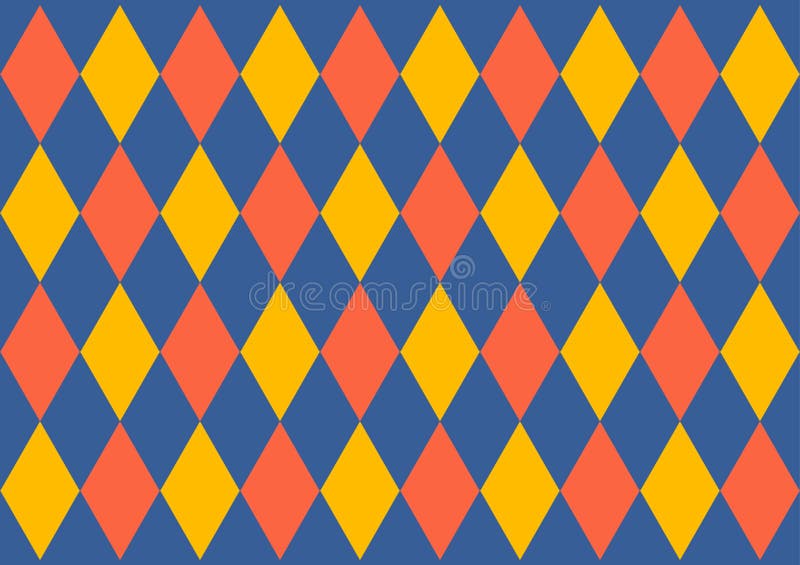 Seamless Abstract Diamond Geometric Pattern with 3 Solid Color Blocks ...