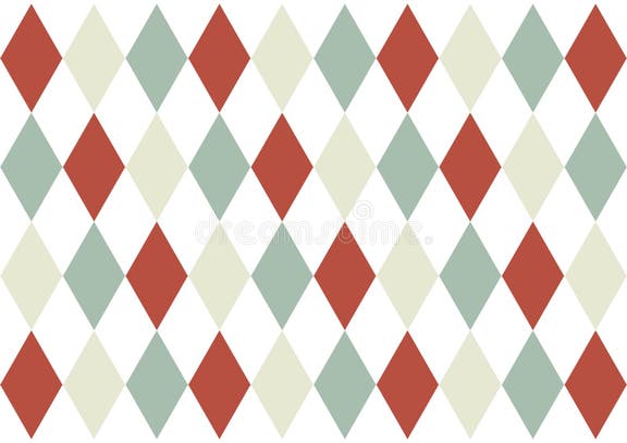 Geometric Diamond Shaped Seamless Pattern with Three Colors Stock ...