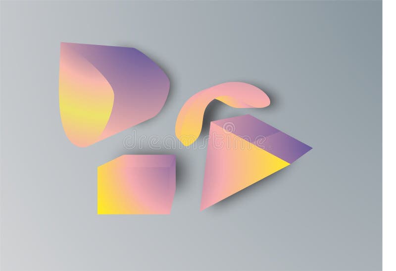 Pattern Texture Colorful Shapes Abstract 3D Shadow Stock Vector ...