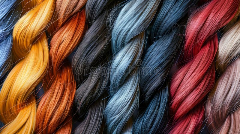 Pattern Texture of Human Hair of Different Colors, Representing ...