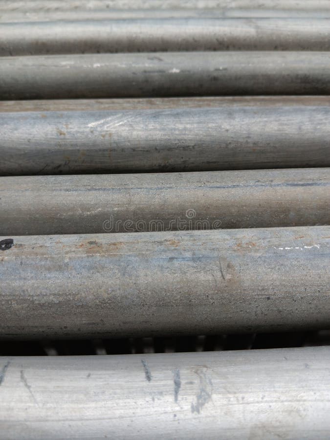 Pattern and Texture from Row of Metal Tubes Stock Image - Image of ...
