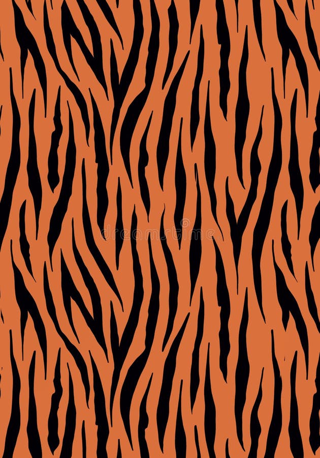 Pattern Texture Tiger Vertical Seamless Stock Illustration ...