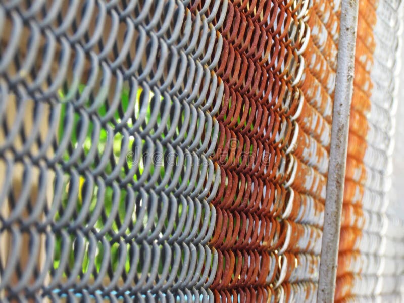 Pattern and Texture of Wire Mesh Fence Covered with Rust Part Stock ...