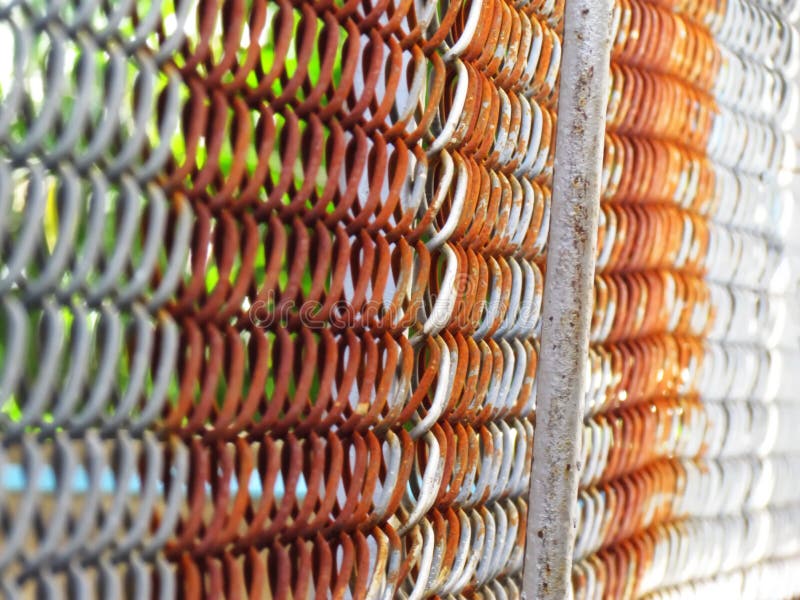 Pattern and Texture of Wire Mesh Fence Covered with Rust Part Stock ...