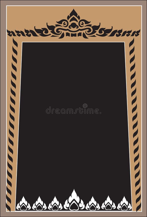 Pattern thai frames stock illustration. Illustration of filigree - 40348632