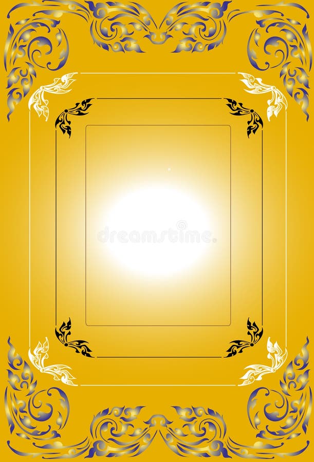 Pattern thai frames stock illustration. Illustration of floral - 40526176