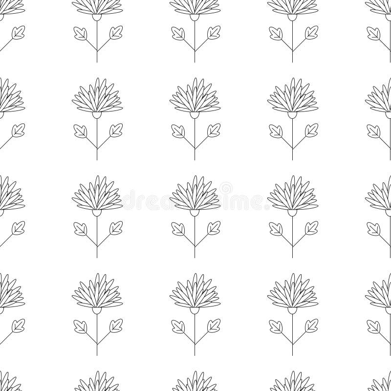 Pattern on the Theme of Plants. Square Pattern with Flowers Stock ...
