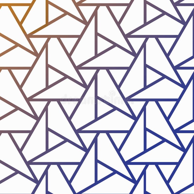 Pattern with Thick Lines Triangles Repeating with Poligons and ...