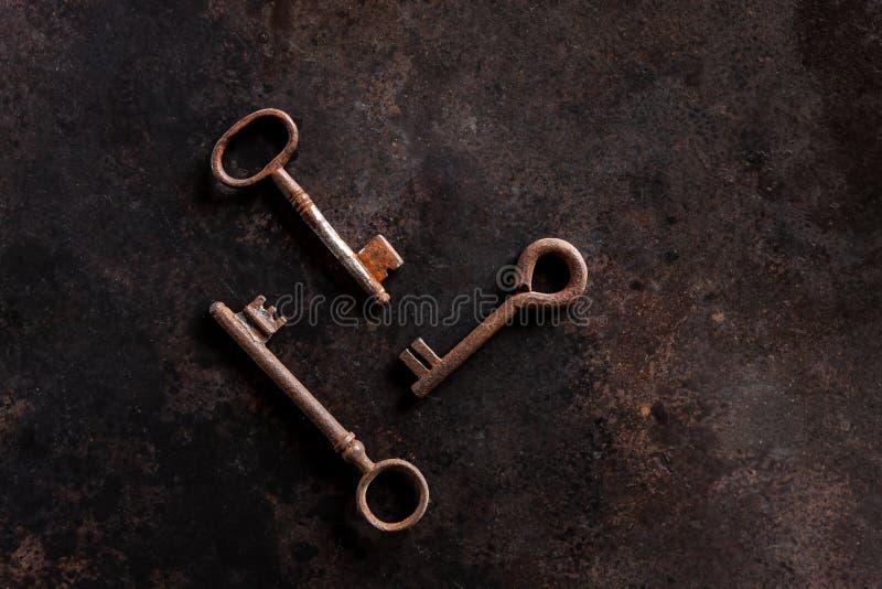 Pattern of Three Antique Keys Stock Image - Image of house, pattern ...