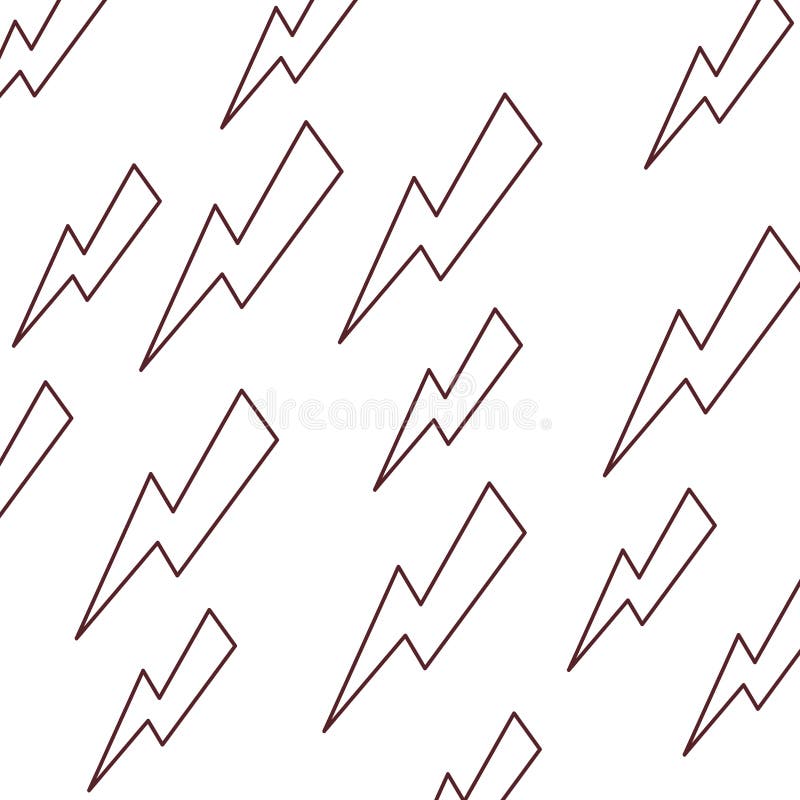 Pattern of Thunder Golden Isolated Icon Vector Illustration Stock ...
