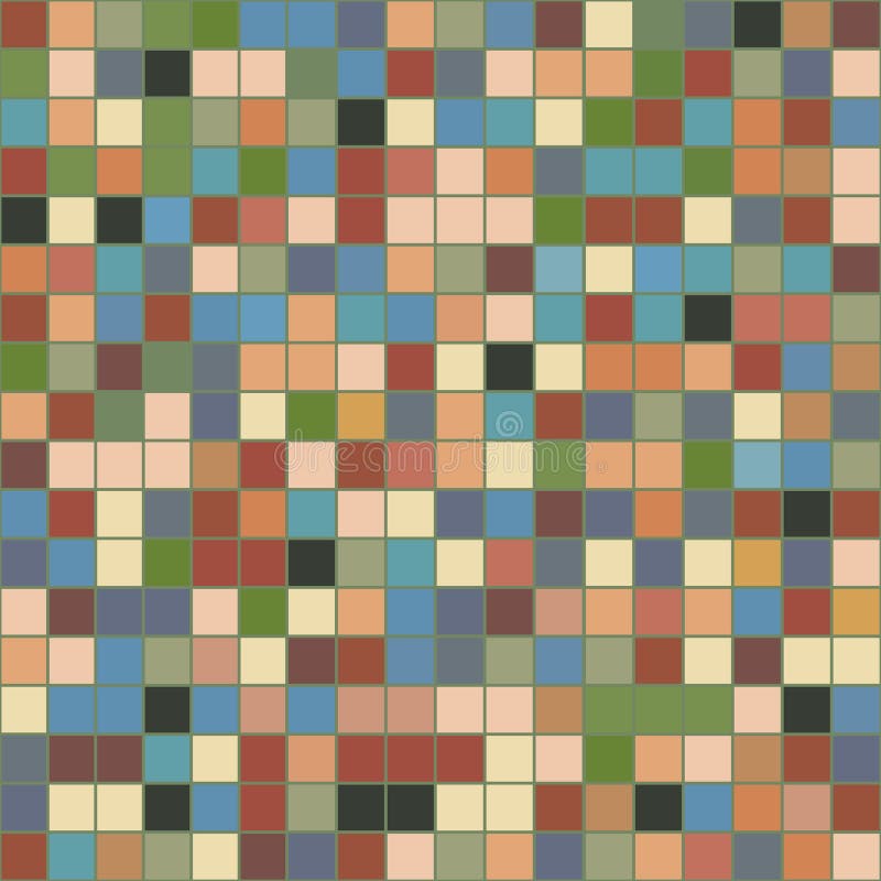 Pattern Tile with Squares in the Colors of Renaissance Stock ...
