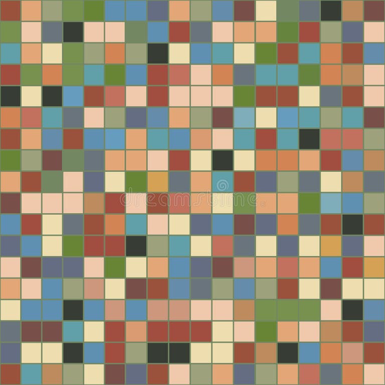 Pattern Tile with Squares in the Colors of Renaissance Stock ...