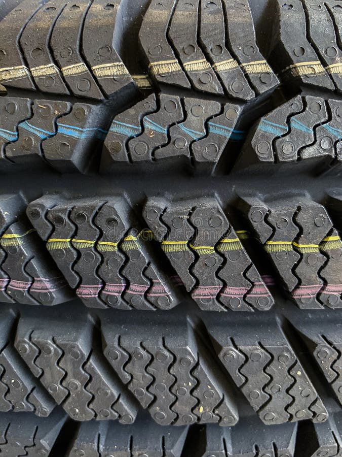 Pattern of Tire Profile in a Repair Workshop Stock Image - Image of ...