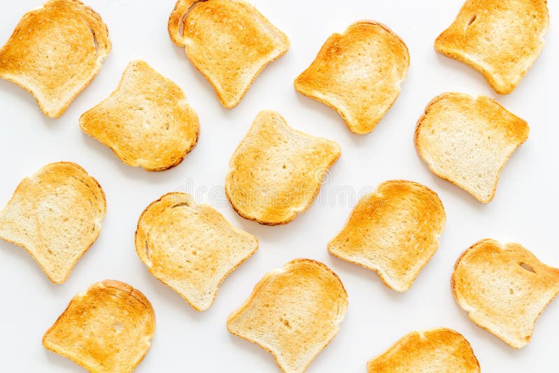 Pattern of Toast Bread Slices. Layout of Food, Overhead View Stock ...