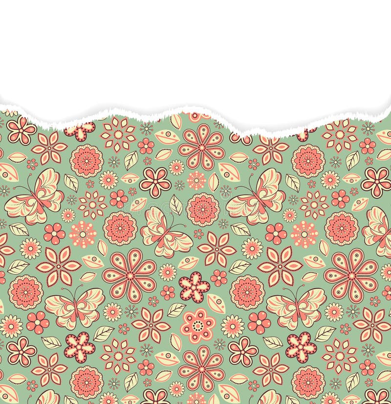 Pattern with torn paper stock vector. Illustration of elements - 56769280