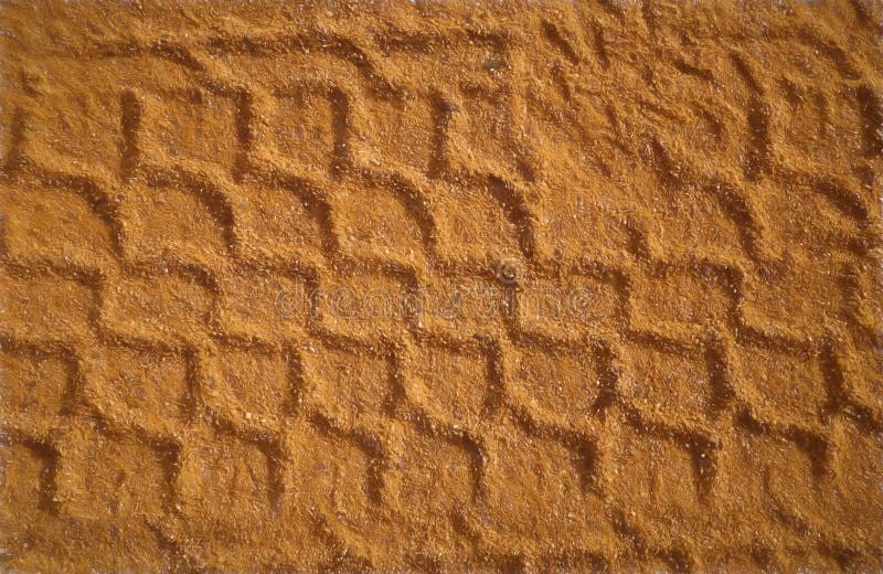 Pattern of Tracks on Orange Dirt Stock Image - Image of outdoor ...