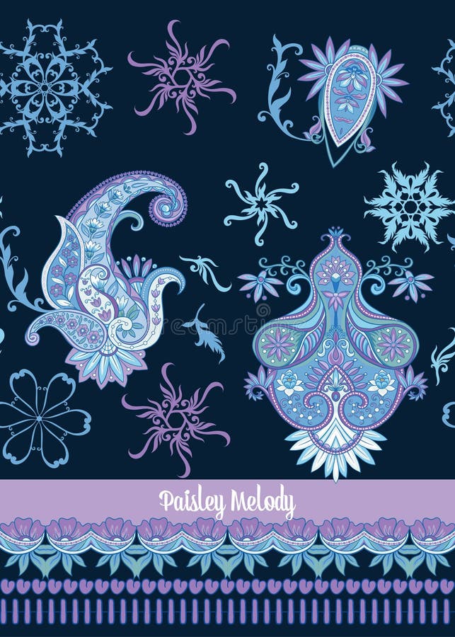 Pattern with Traditional Paisley. Floral Vector Stock Vector ...