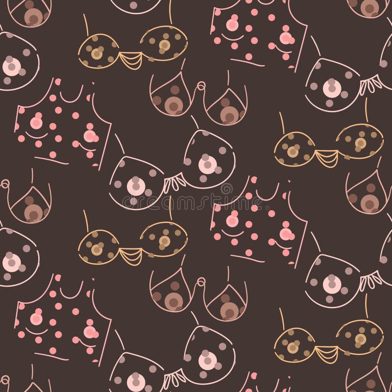 A Pattern of Transparent Bras of Different Sizes in a Seamless Texture ...