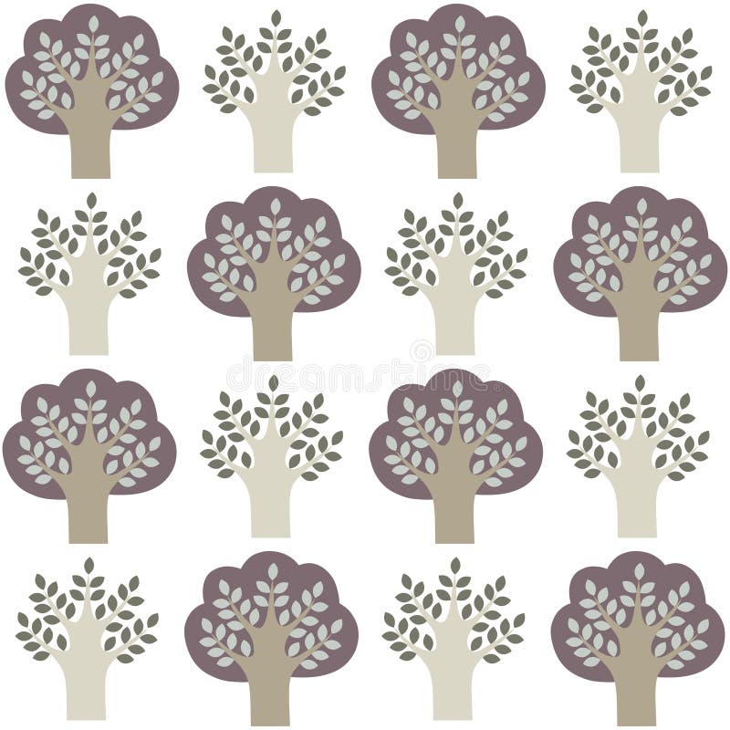 Pattern of trees. stock vector. Illustration of element - 45714212