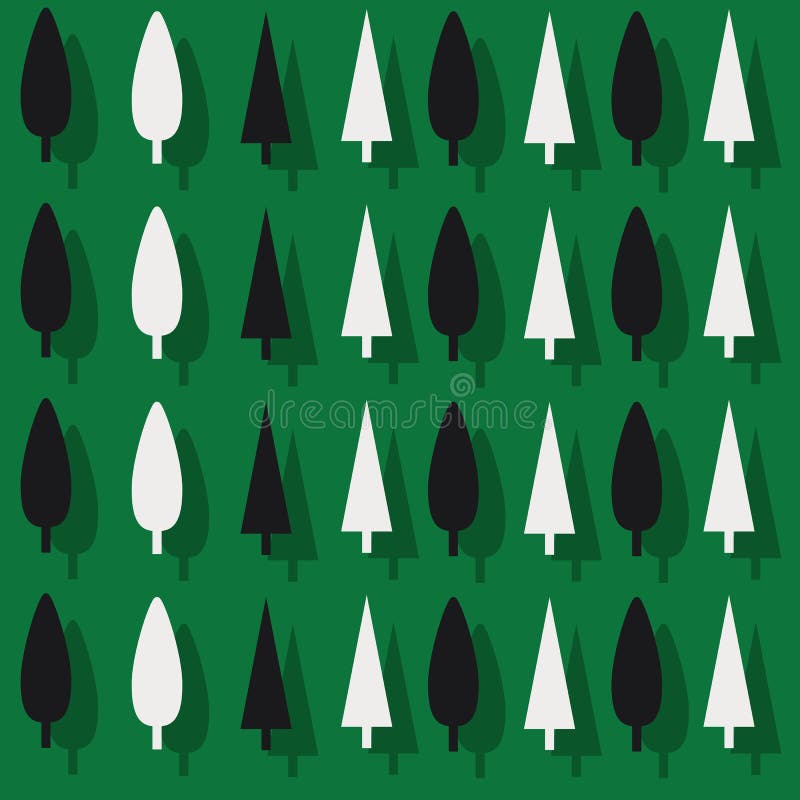 Pattern of Trees with Shadow Stock Illustration - Illustration of ...