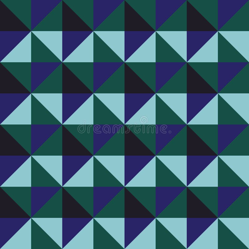 Pattern Triangle Green Blue Seamless Stock Vector - Illustration of ...