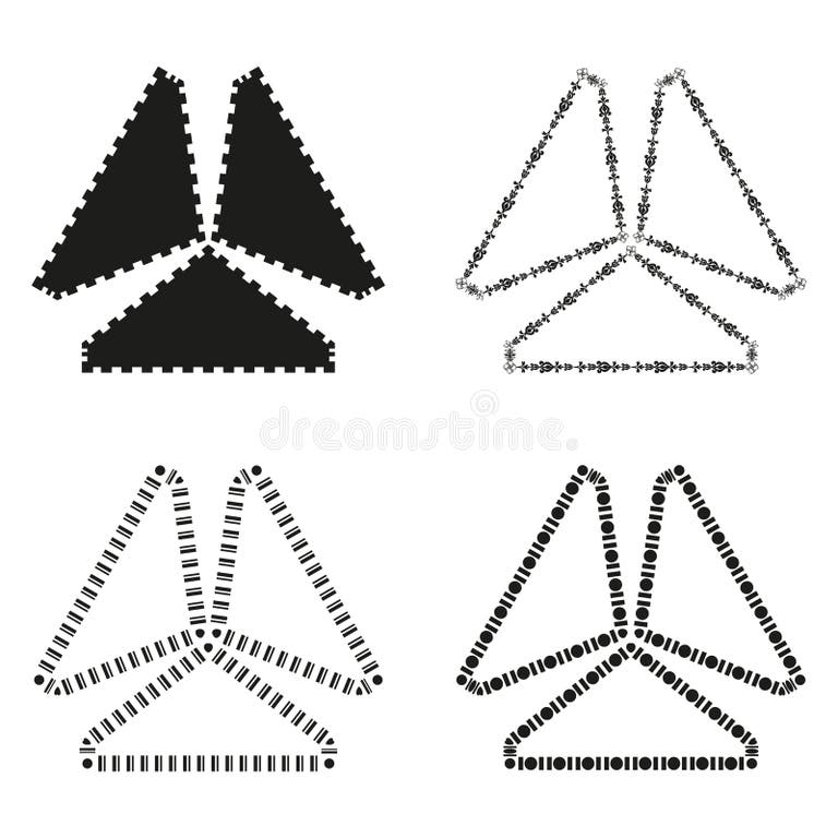 Pattern Triangle Icon. Filled and Outline. Geometric Sharp Shape Stock ...