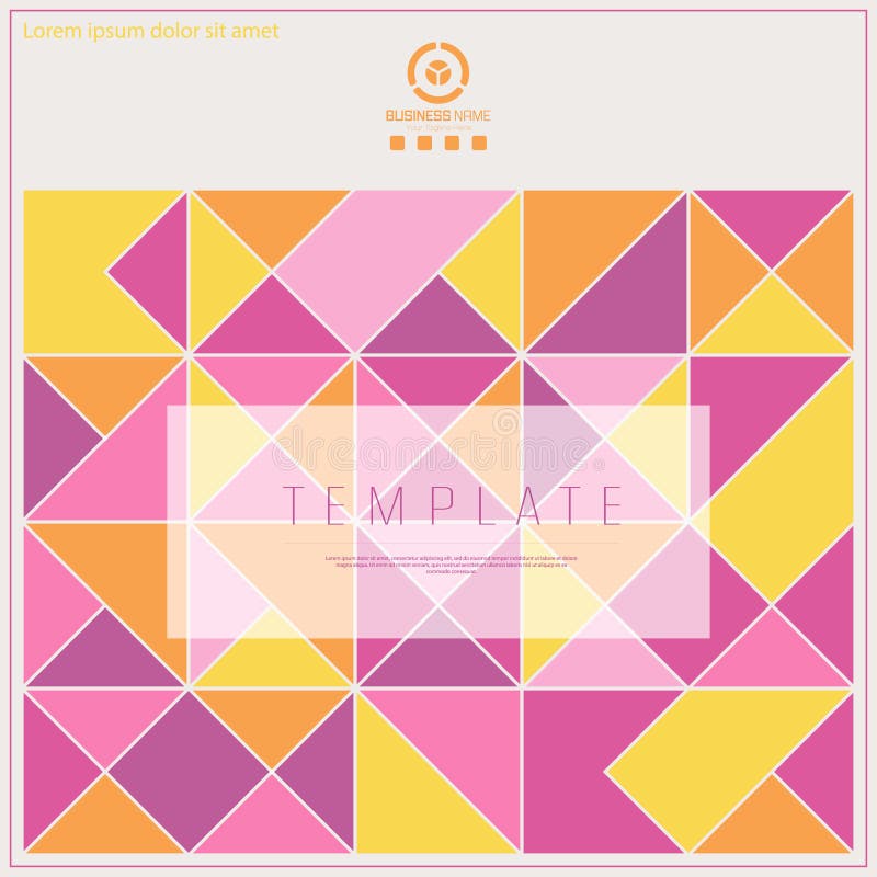 A Pattern of Triangles. Bauhaus-style Ornament. Template for Modern ...
