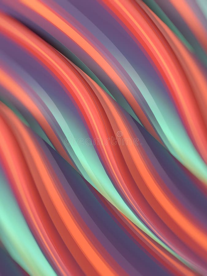 Pattern of Twisted Geometric Shapes with Bright Color Combination. 3d ...