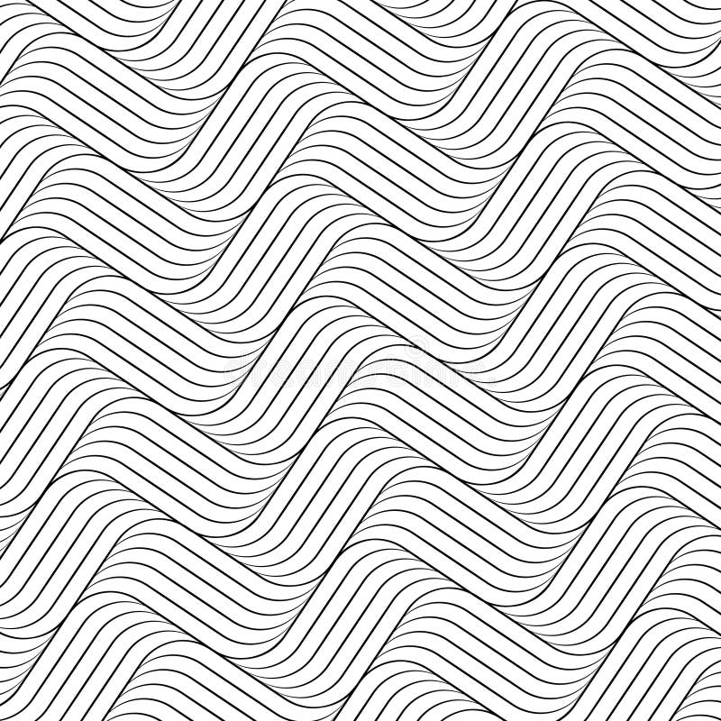 Waves. Background of the Waves. Seamless Texture of Waves. Wavy Lines ...