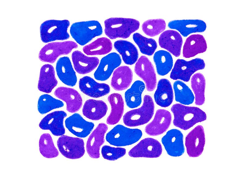 Pattern of Uneven Spots of Different Shades of Blue. White Background ...