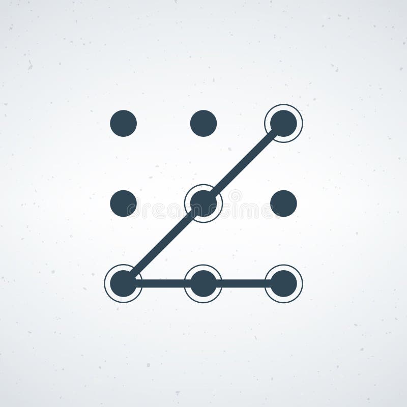 Pattern Unlock Icon Dotplot Password Illustration Vector Stock ...