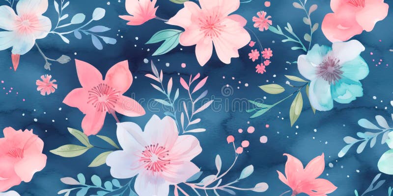 Pattern Using Watercolor Techniques, with a Dreamy and Ethereal Feel ...