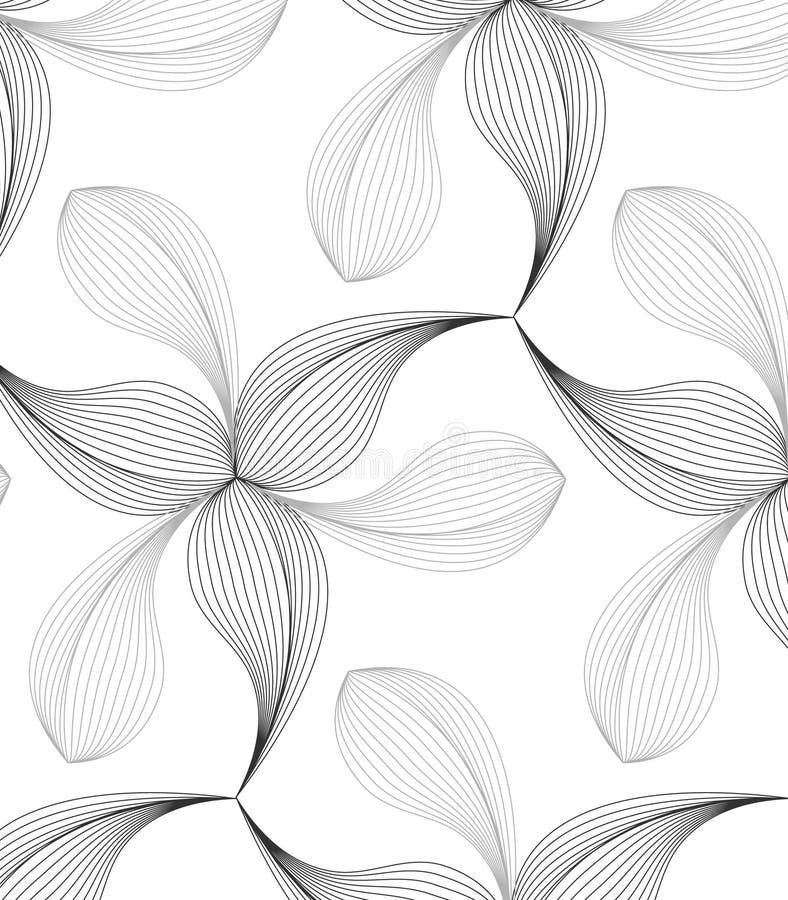 Geometric Petal Shaped Design Stock Illustration - Illustration of ...