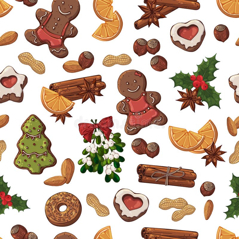 Christmas sweets pattern stock vector. Illustration of christmas ...