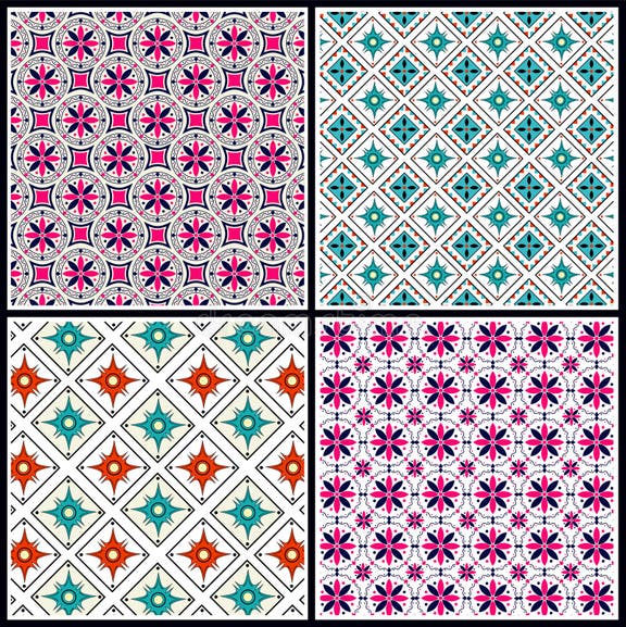 Ceramic Seamless Pattern Vector Design Stock Illustration ...