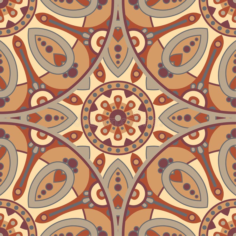 Mandala tile pattern stock vector. Illustration of design - 43824030