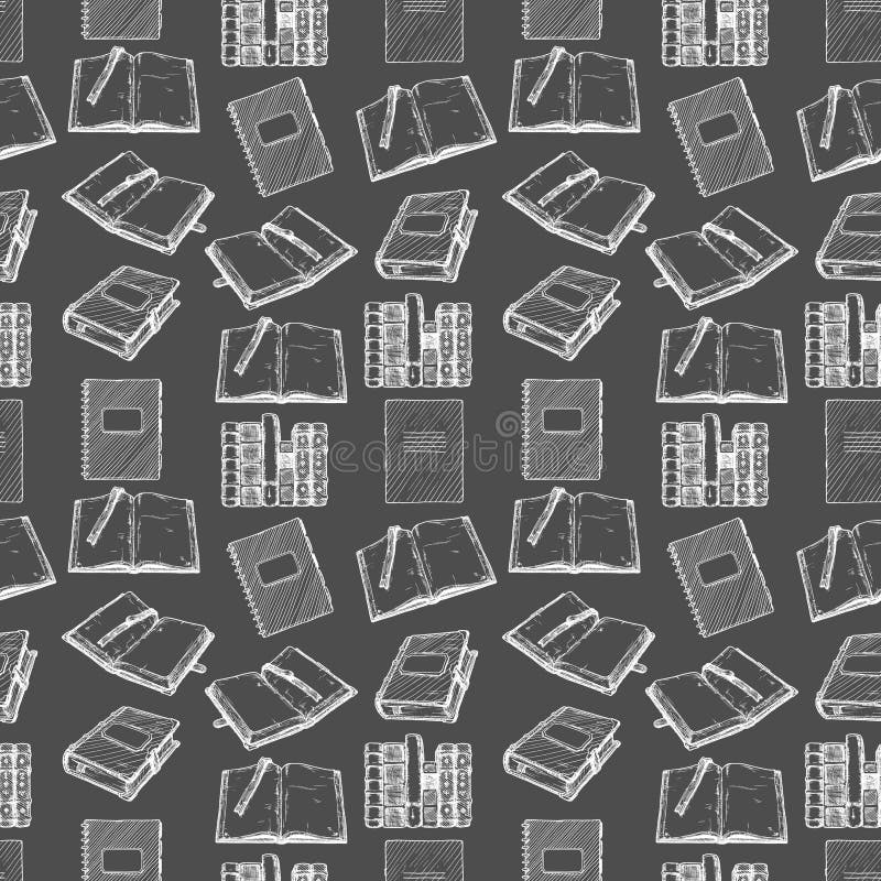 Pattern with vintage book stock vector. Illustration of engrave - 107271903